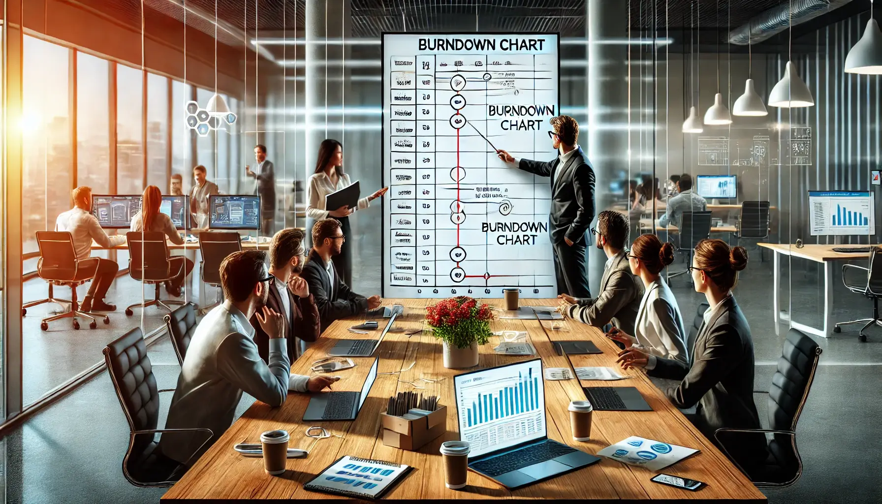 Answering: "If burndown charts are used to visualize progress, what do ...